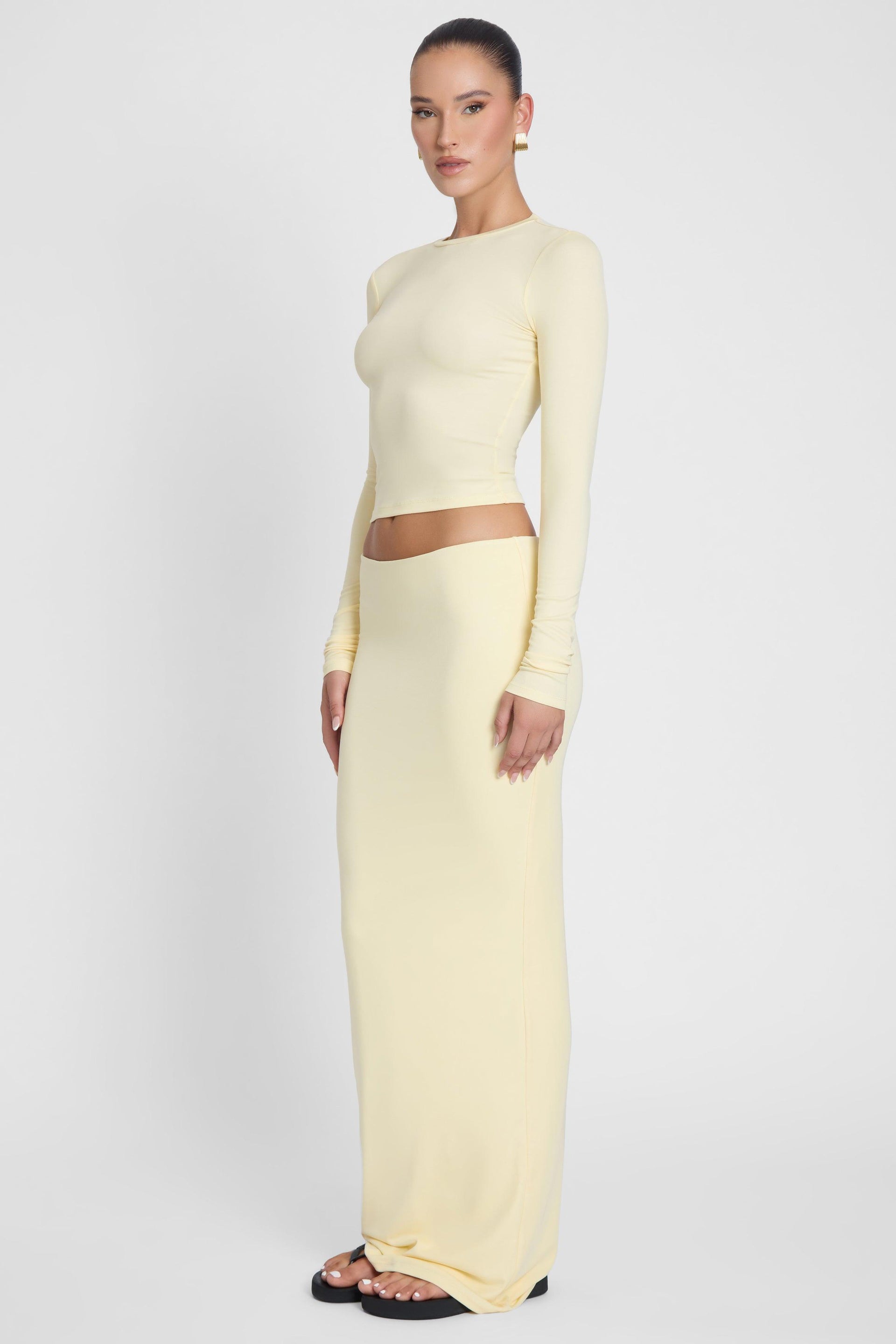 Everyday Jersey Long Sleeve Top - Yellow – LEAU