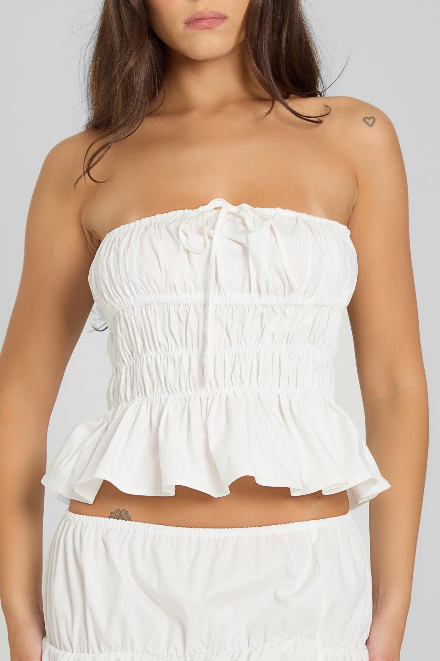 Reverie Ruffle Two Piece Set - White