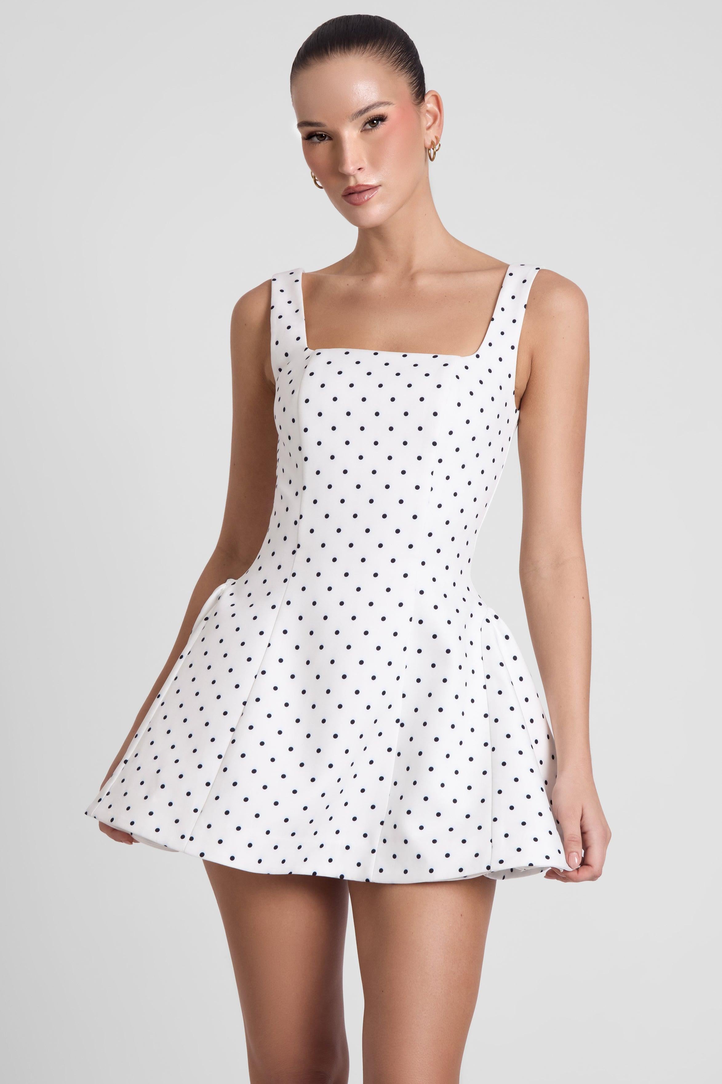 Ysabelle Babydoll Corset Mini Dress - Polka Dot – LEAU